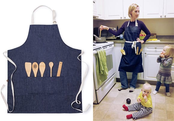 Organic Bamboo Utensils and Hemp Apron From Bambu - OneSmileyMonkey.com