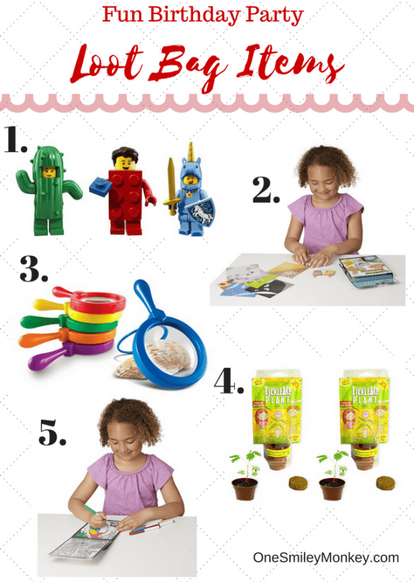 5 Birthday Party Loot Bag Items The Kids Will Love - OneSmileyMonkey.com