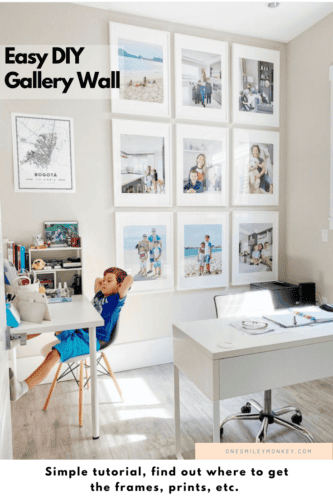Easy DIY Gallery Wall Tutorial - OneSmileyMonkey.com