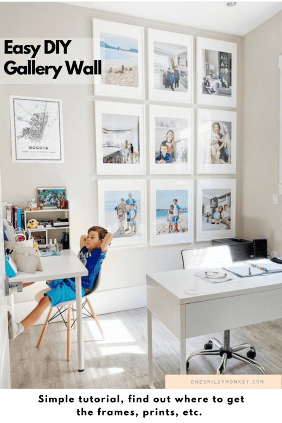Easy DIY Gallery Wall Tutorial - OneSmileyMonkey.com
