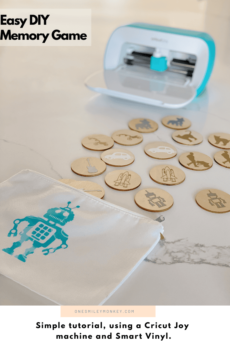 DIY Memory Game for Kids with Cricut - OneSmileyMonkey.com