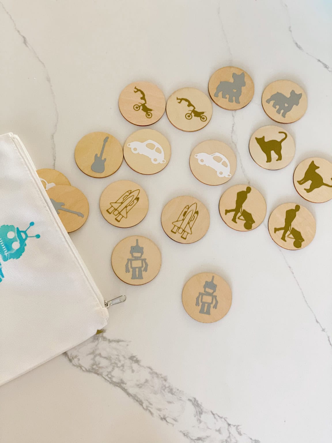DIY Memory Game for Kids with Cricut - OneSmileyMonkey.com