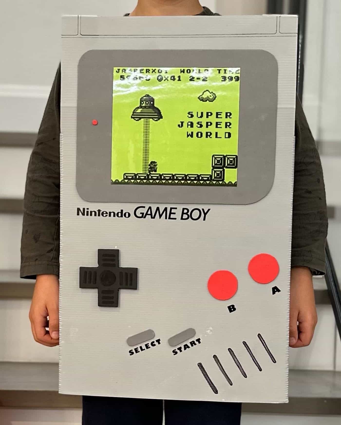 DIY Classic Game Boy Halloween Costume Idea - OneSmileyMonkey.com