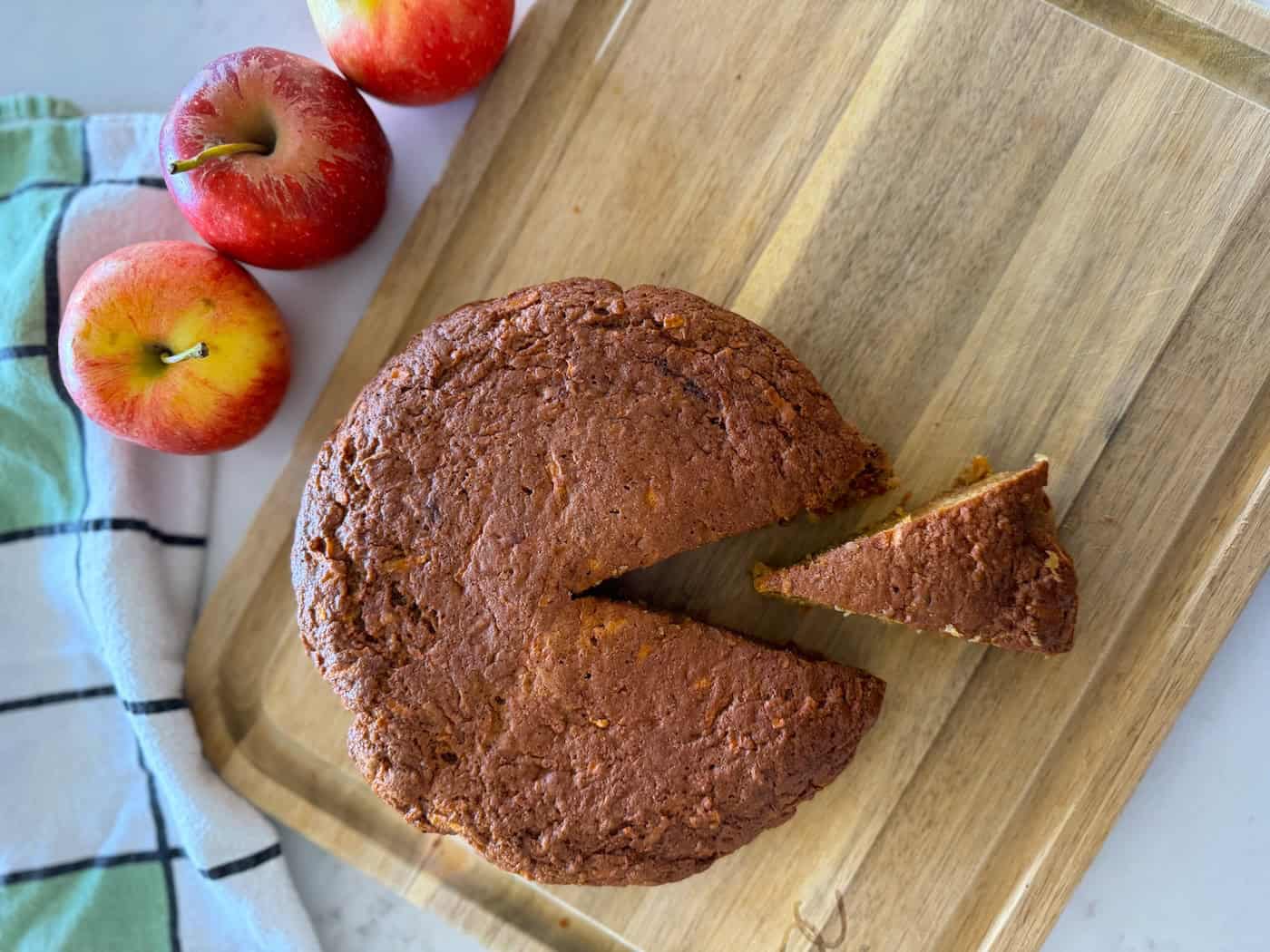 Wholesome Shredded Apple Cake Recipe - OneSmileyMonkey.com