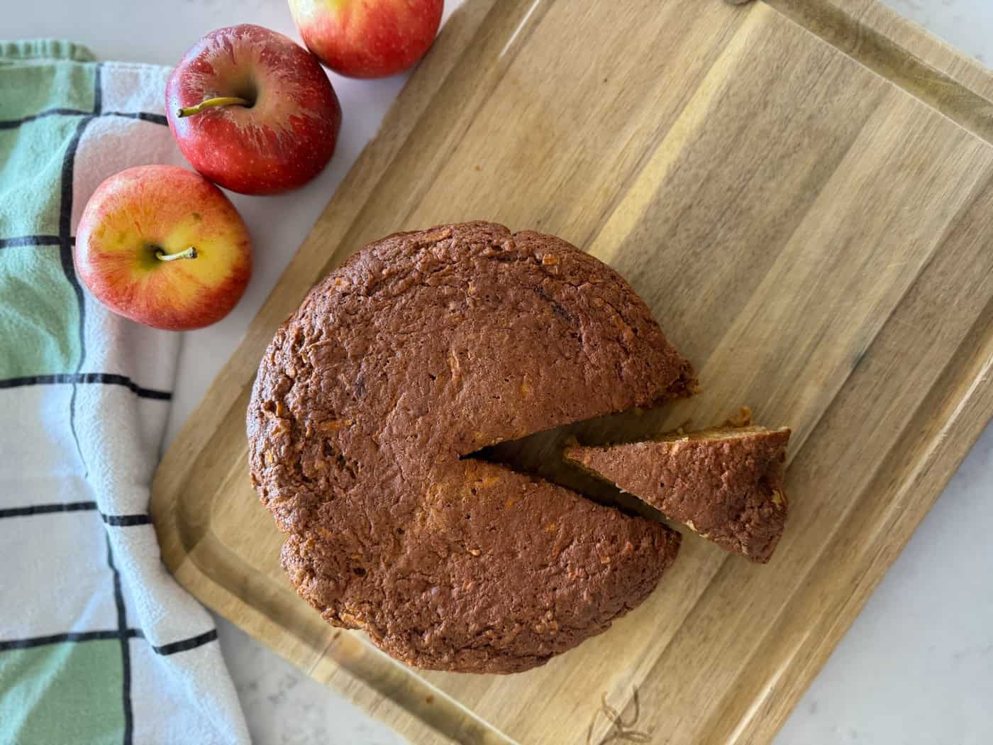 Wholesome Shredded Apple Cake Recipe - OneSmileyMonkey.com