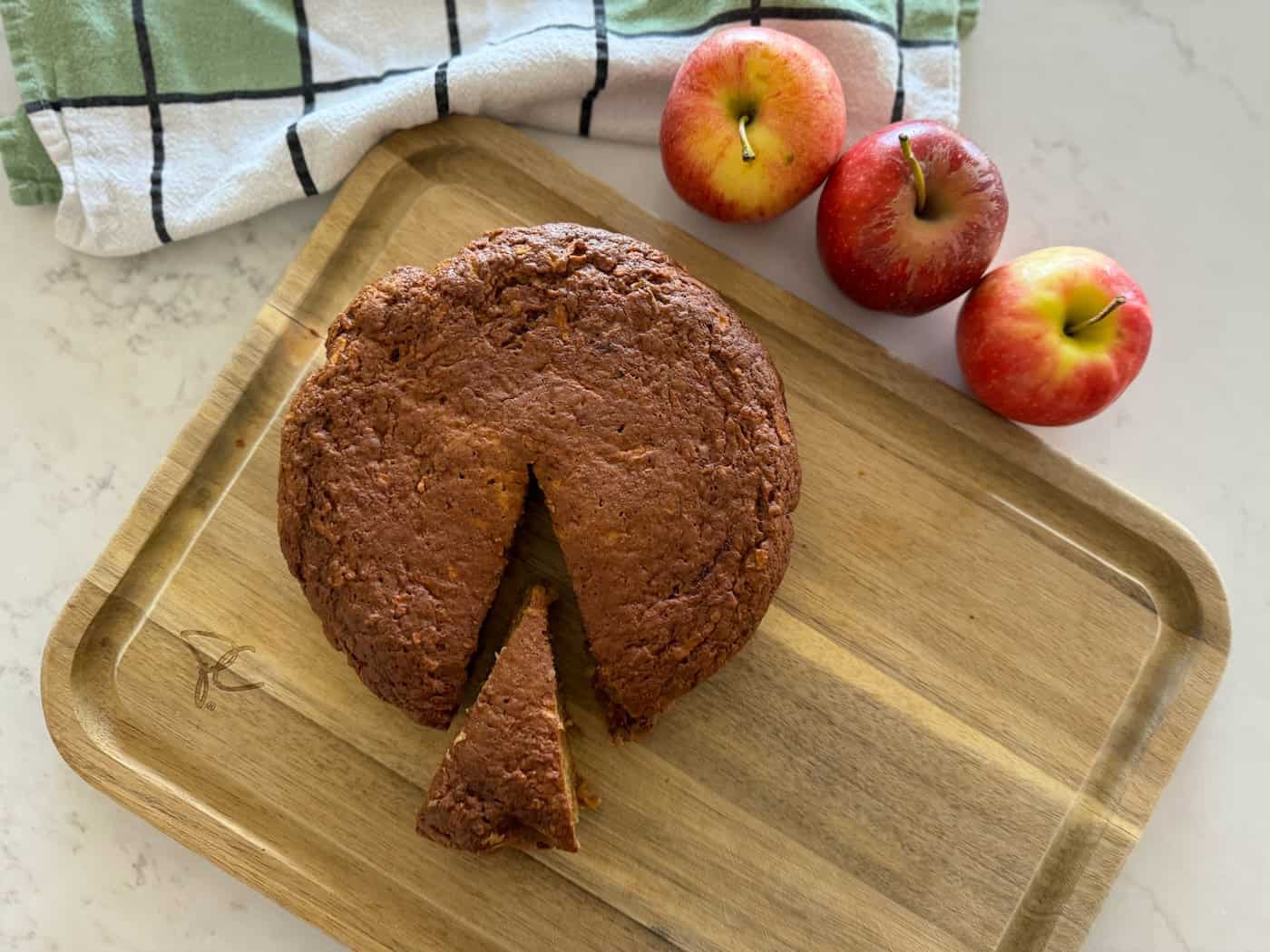 Wholesome Shredded Apple Cake Recipe - OneSmileyMonkey.com